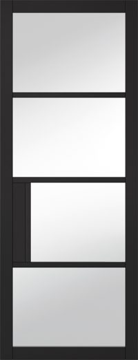 LPD Black Chelsea 4 Light Clear Glazed Internal Door – MODA Doors
