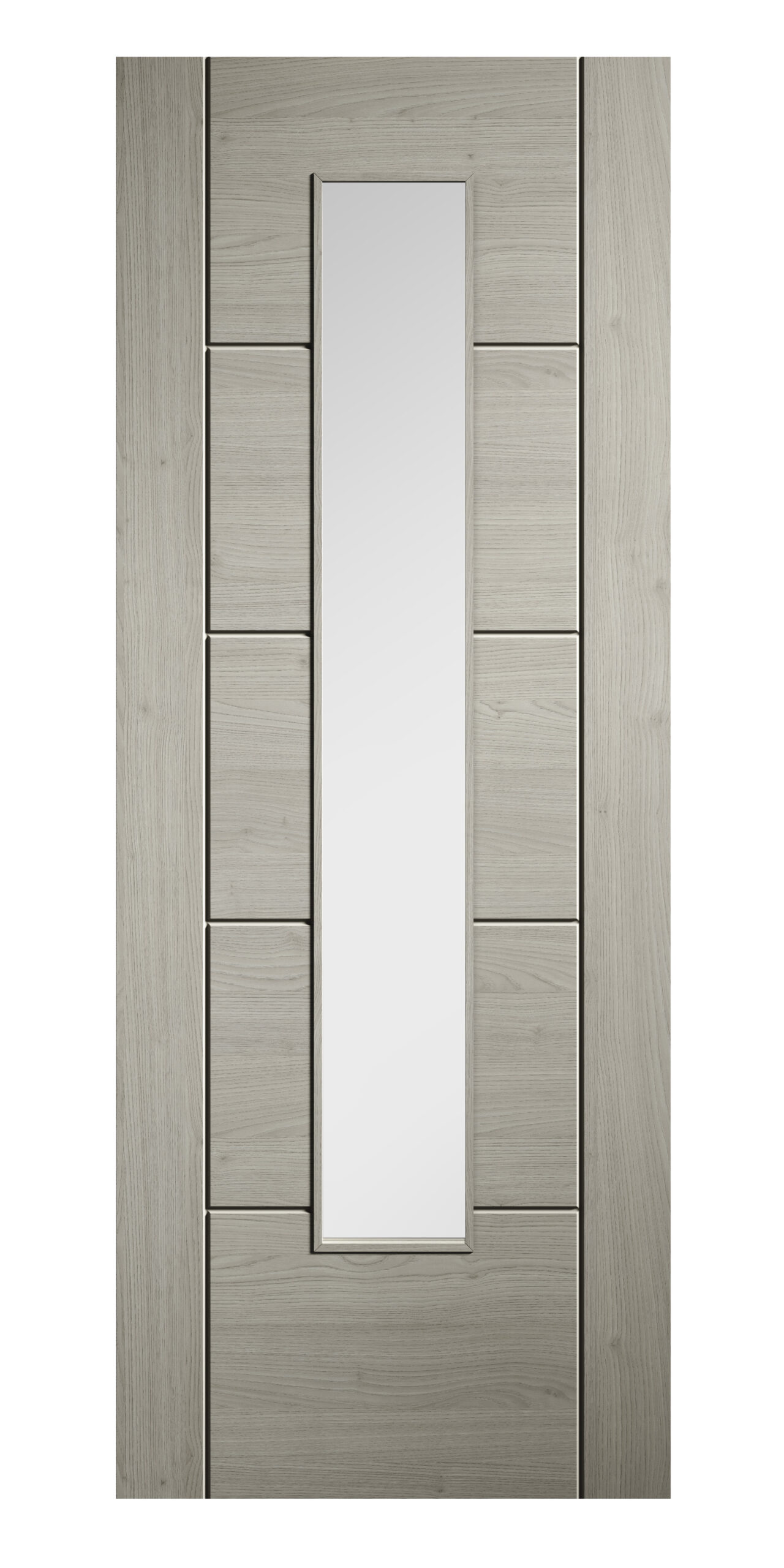 LPD Light Grey Laminate Clear Glazed Ladder Panel Door – MODA Doors